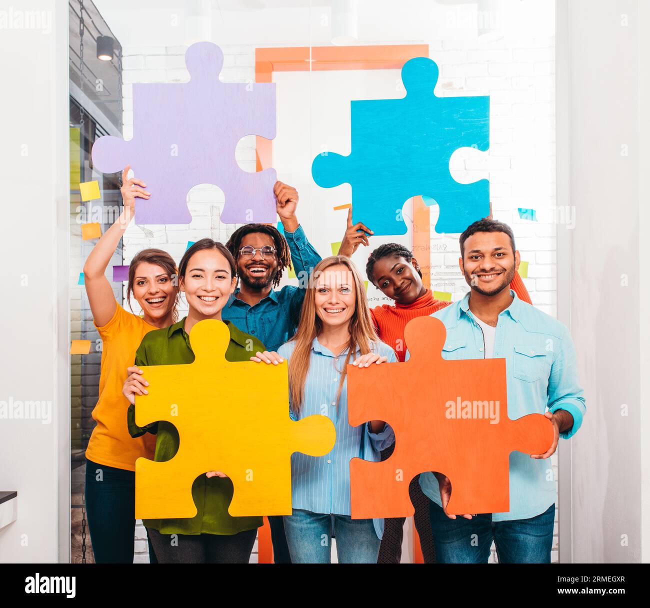 Teamwork of partners that work together as integration and startup ...