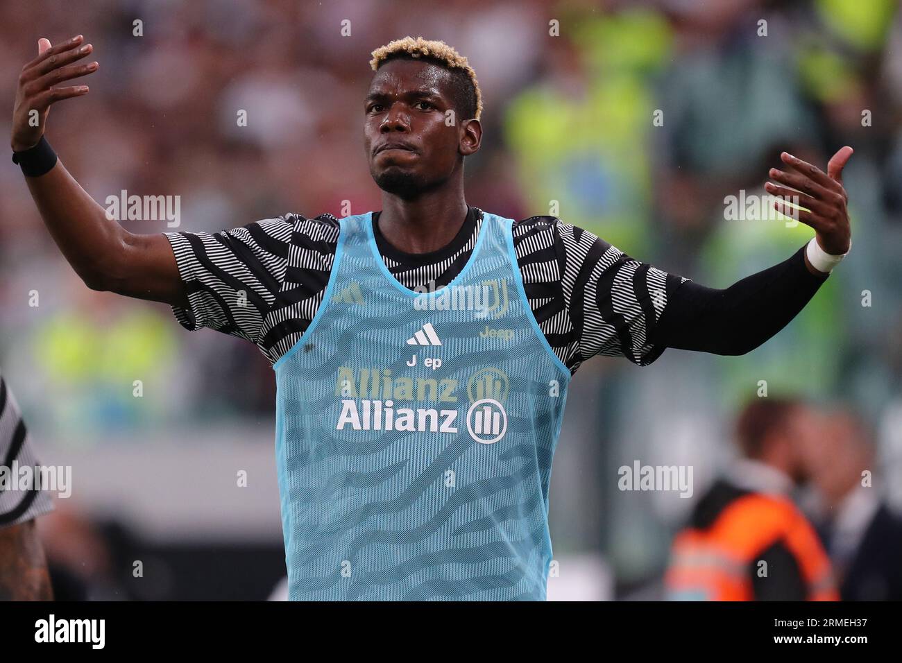 Torino, Italy. 27th Aug, 2023. Paul Pogba of Juventus Fc gestures ...