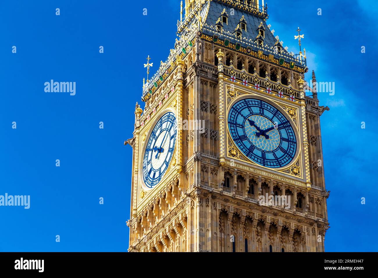 The famous landmark Big Ben clock tower (Elizabeth Tower) after 2021 ...