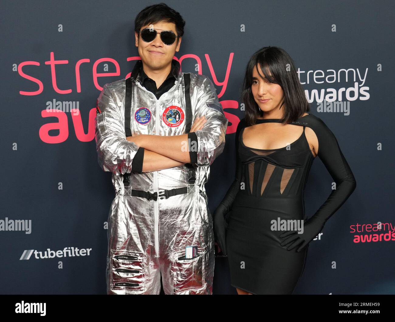 Los Angeles, USA. 27th Aug, 2023. (L-R) Allen Pan and Estefannie ...