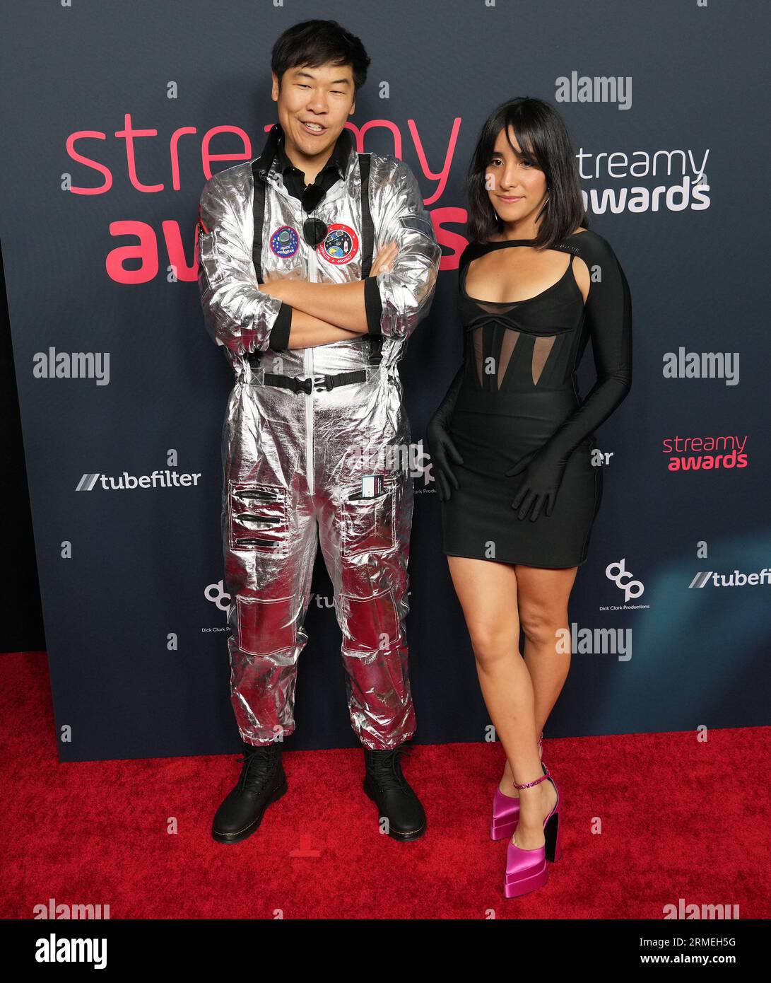 Los Angeles, USA. 27th Aug, 2023. (L-R) Allen Pan and Estefannie ...