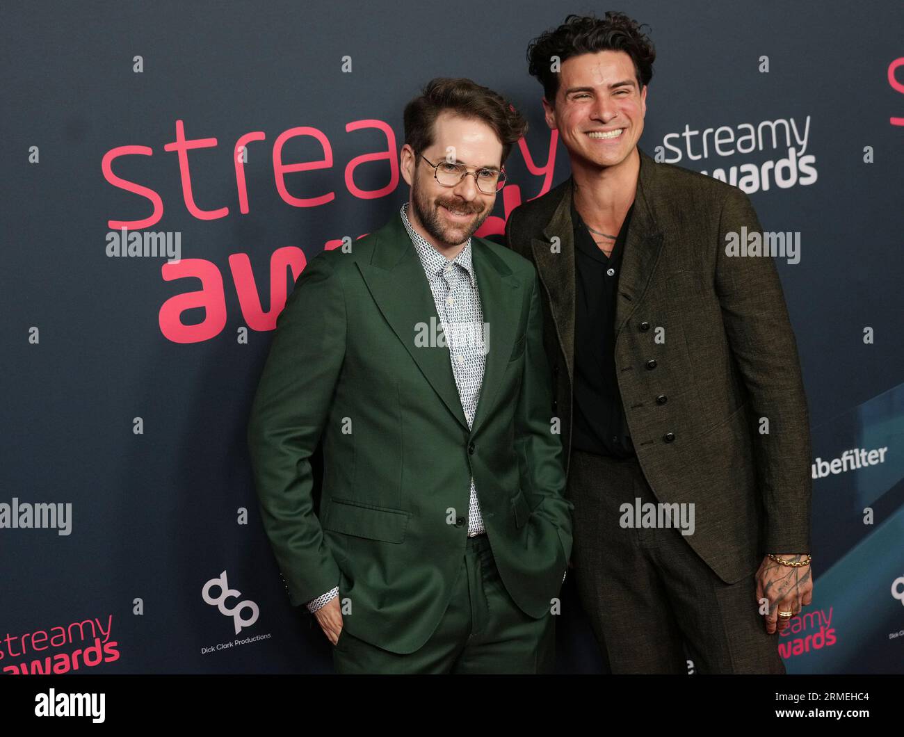 Los Angeles, USA. 27th Aug, 2023. (L-R) SMOSH - Ian Hecox and Anthony Padilla at the 2023 ...