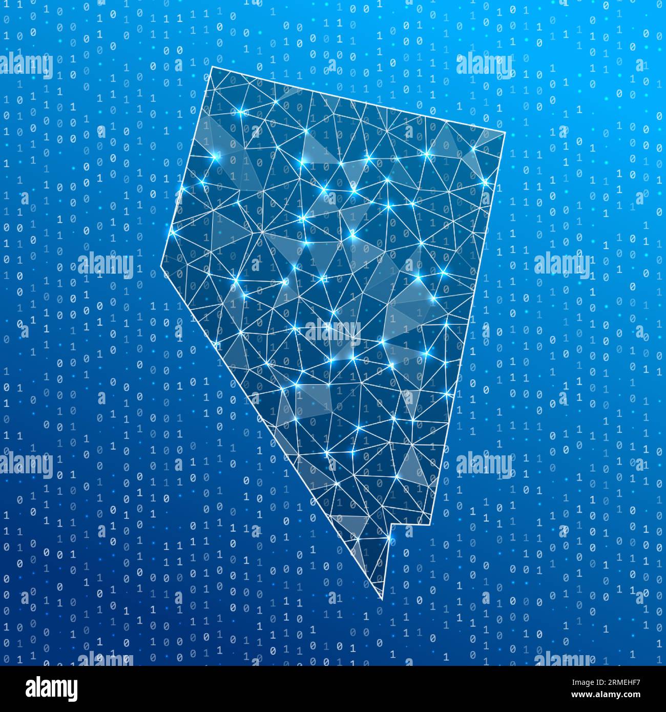 Network map of Nevada. US state digital connections map. Technology ...