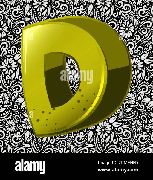 Alphabet Letter D, Alphabet Letter Design, Alphabet Letter illustration ...