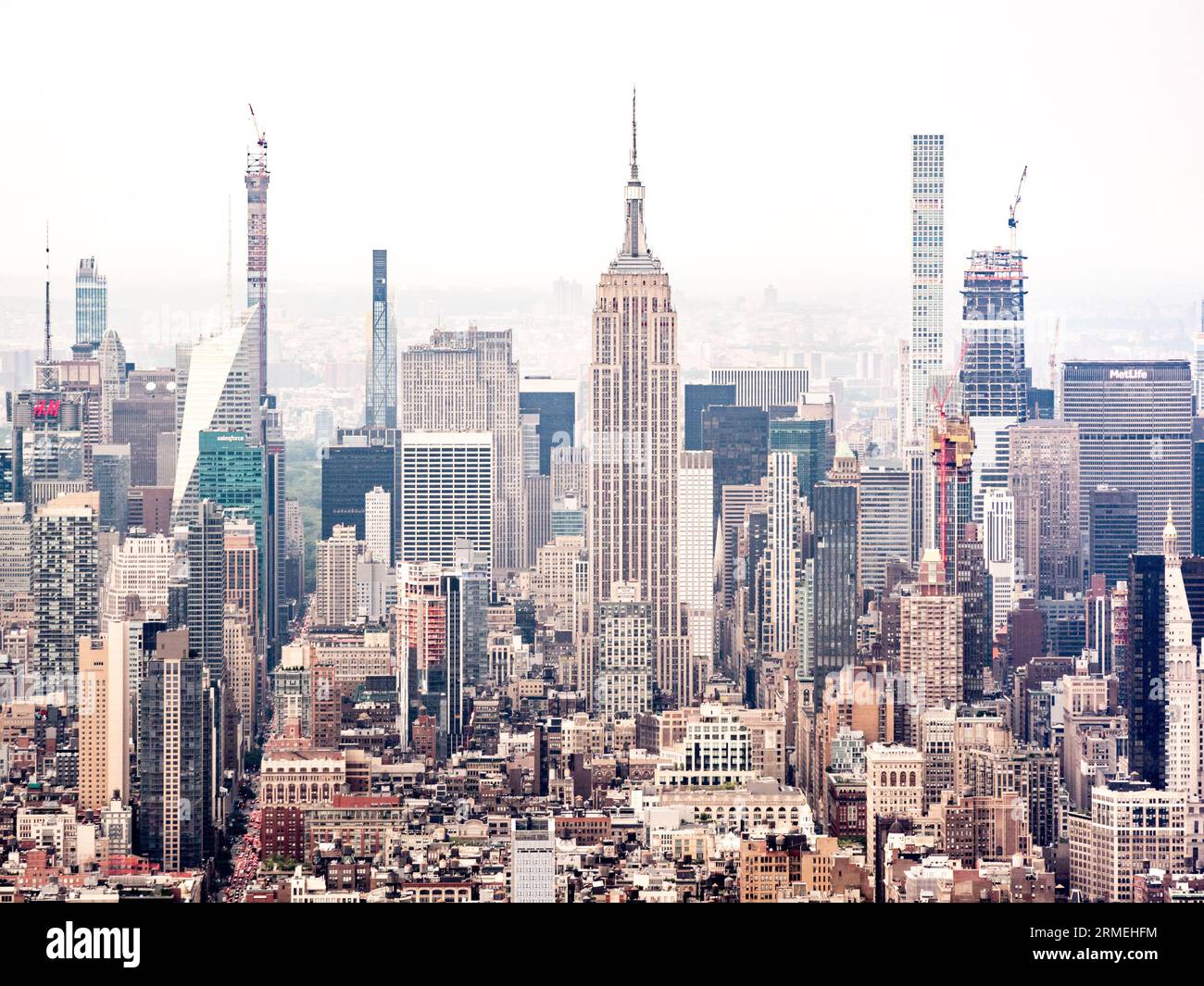 An aerial view of Midtown Manhattan in New York City, United States ...