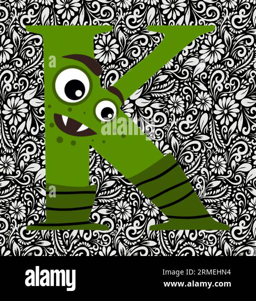 Alphabet Letter K, Alphabet Letter Design, Alphabet Letter illustration ...