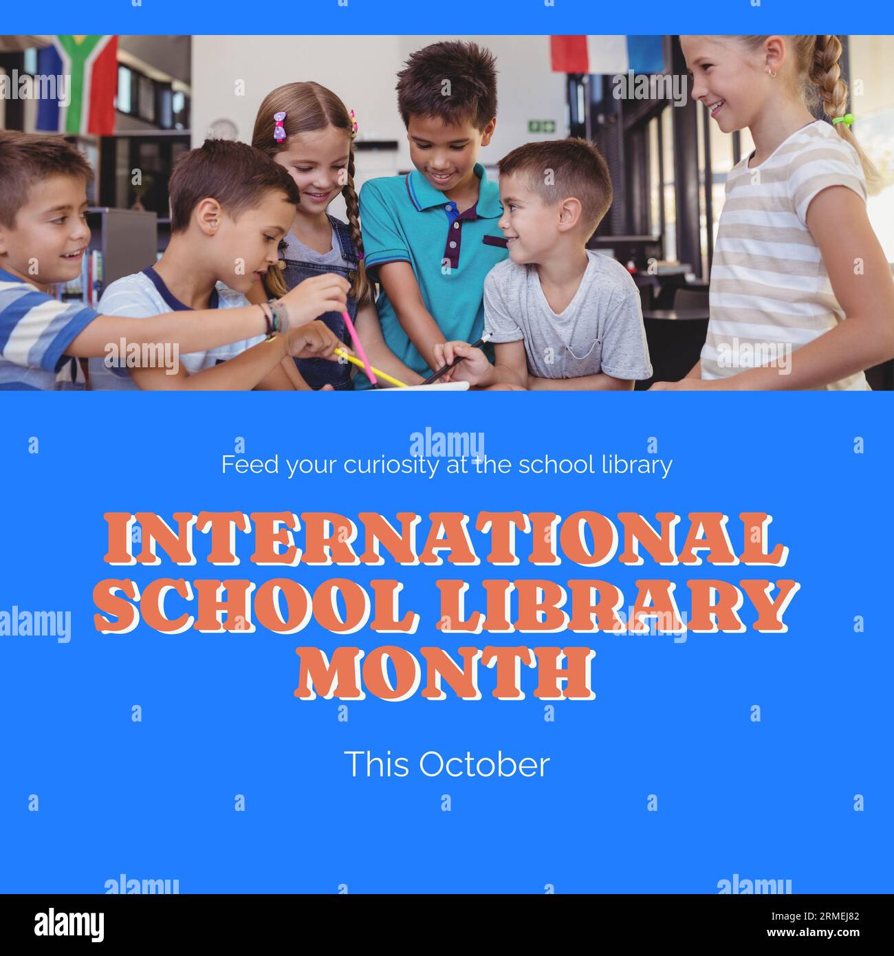 This october, international school library month text and diverse ...