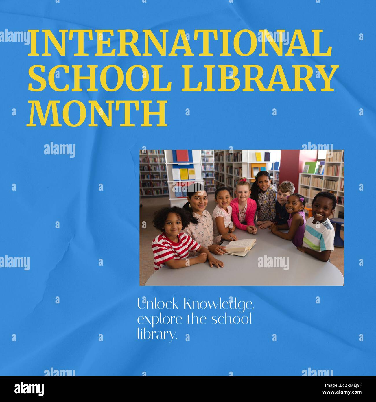Composite of international school library month and happy diverse ...