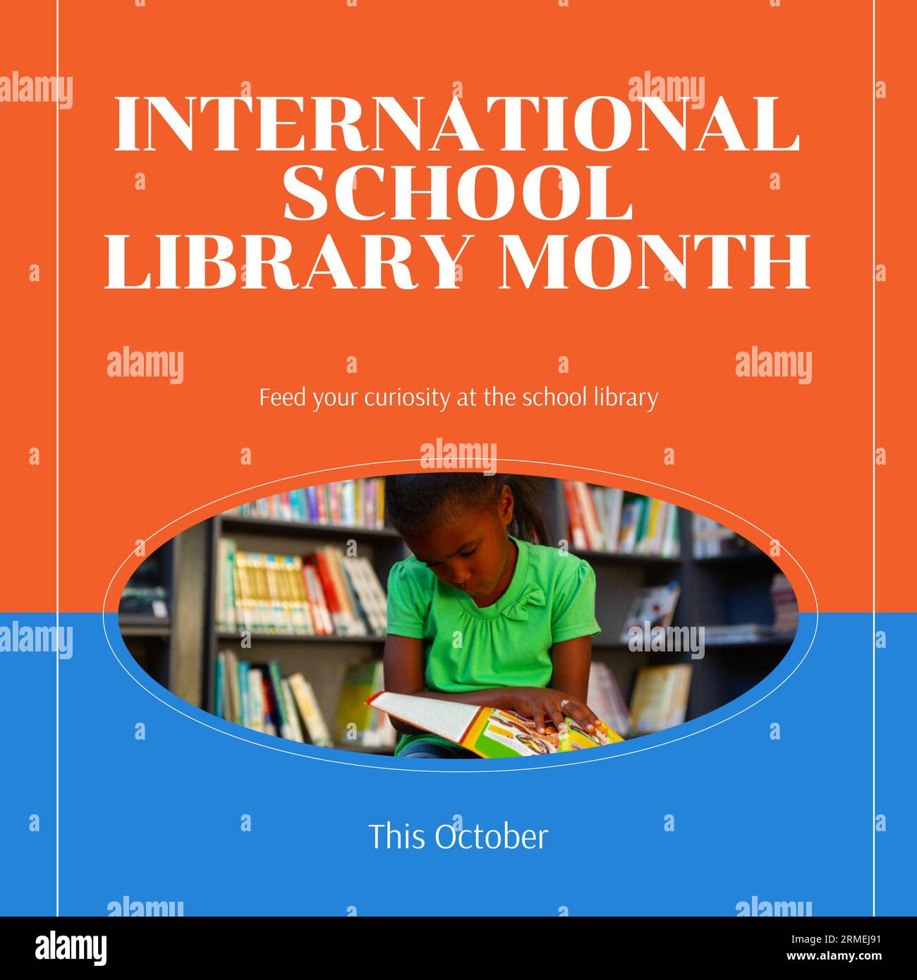 This october, international school library month text and african ...