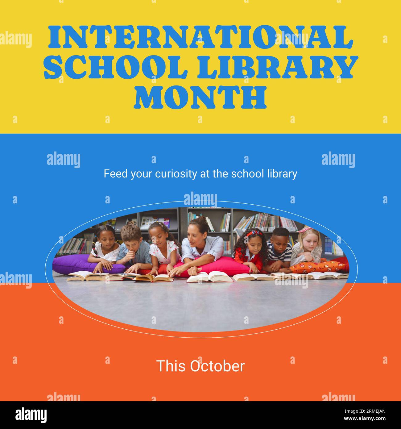 This october, international school library month text and diverse ...