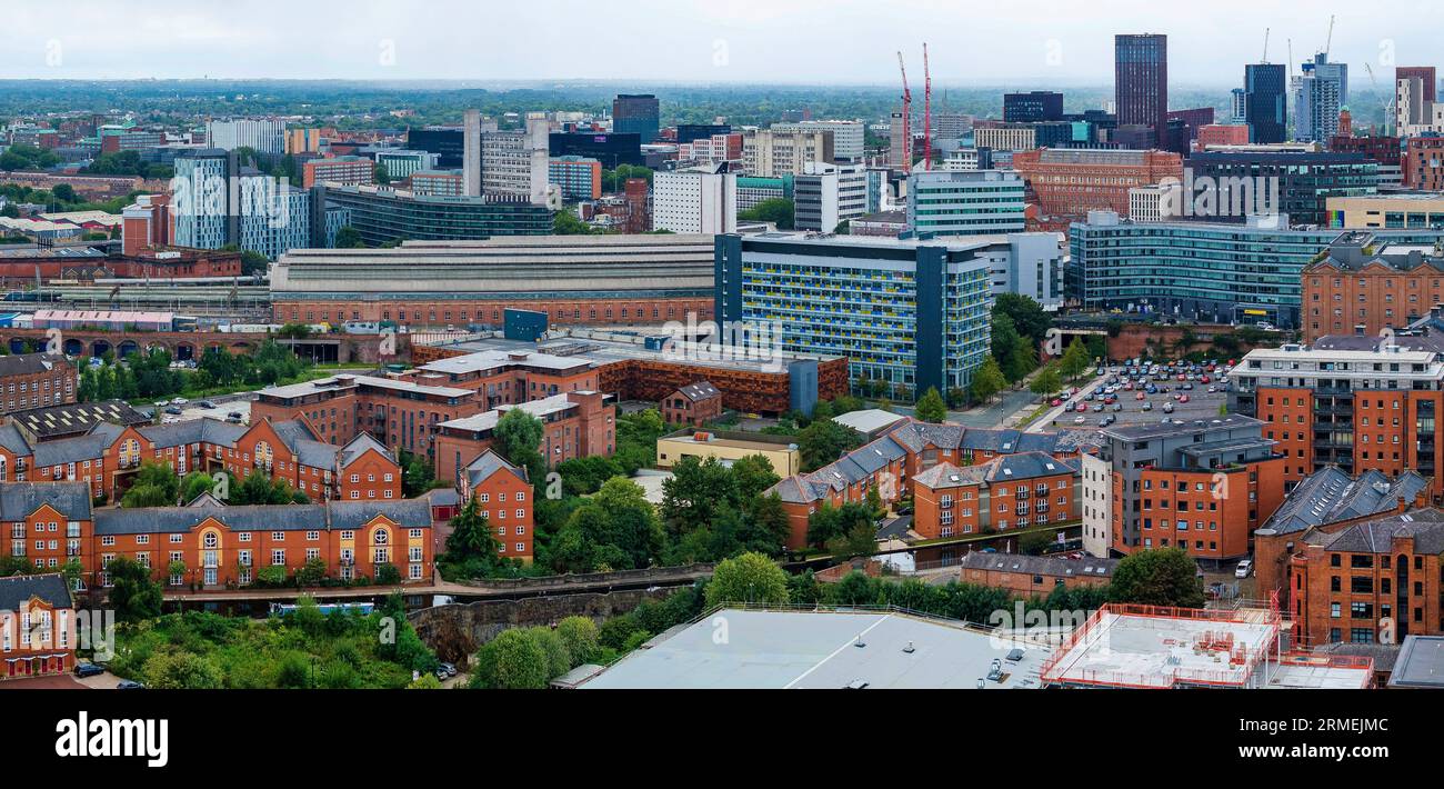 Manchester cityscape east side Stock Photo - Alamy
