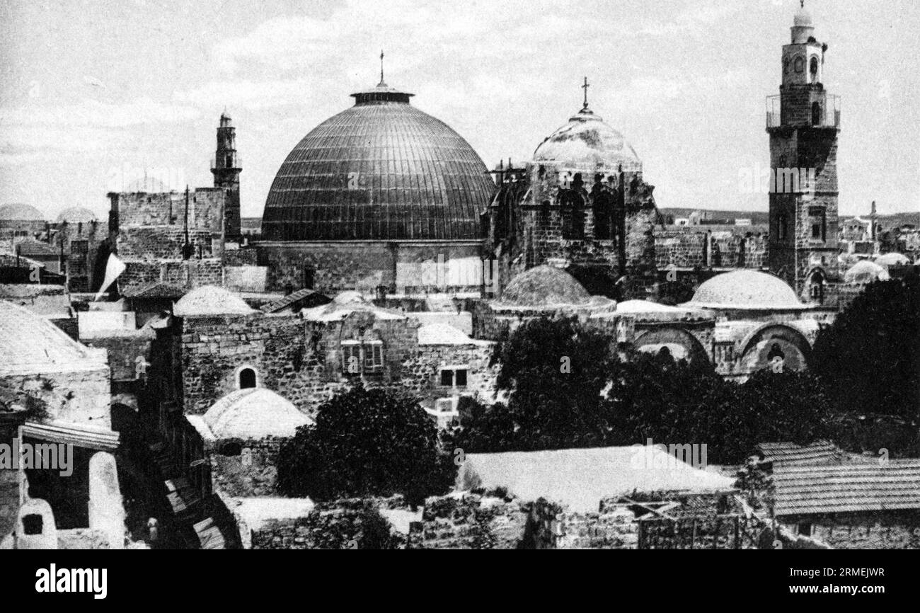 Jerusalem, Palestine, Israel, 1920, Church of the Holy Sepulchre ...