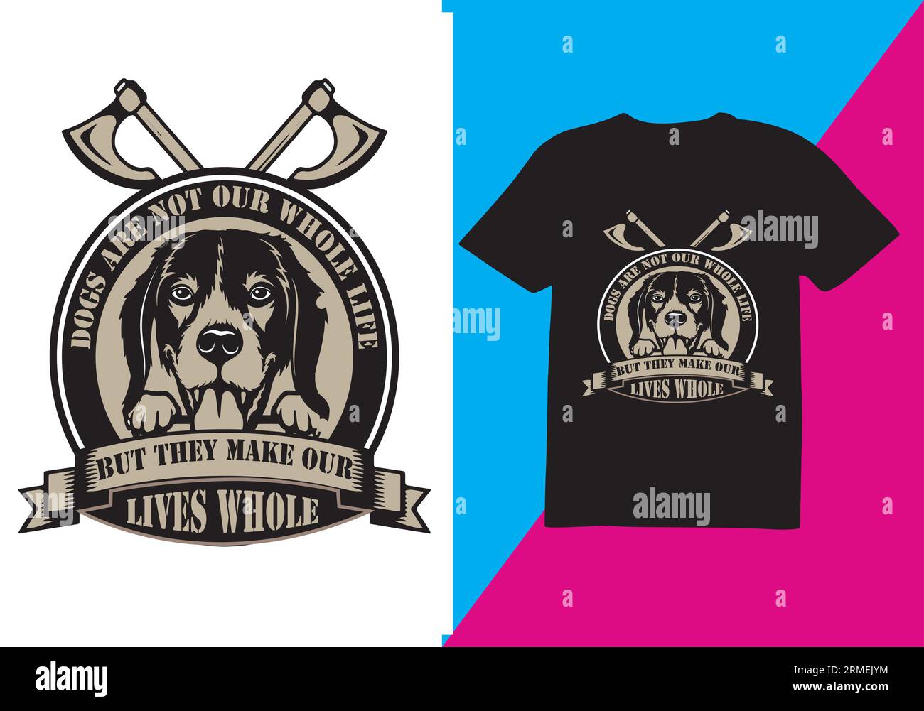 Cartoon graphic retro dog hi-res stock photography and images - Alamy