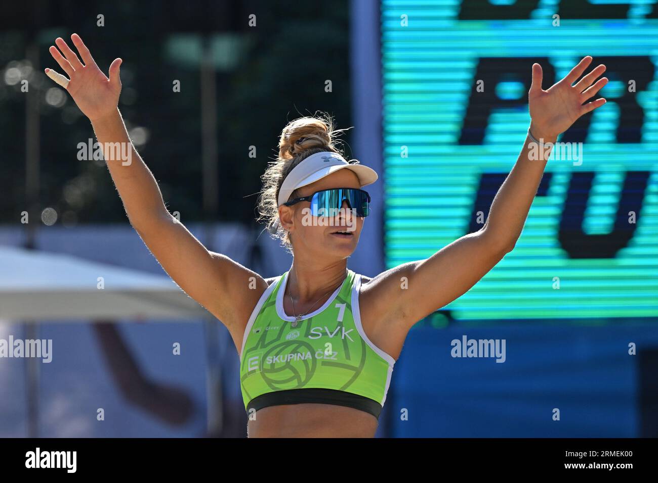 Kristina Harmanova (SVK) in action during to the Brno Beach Pro 2023 ...