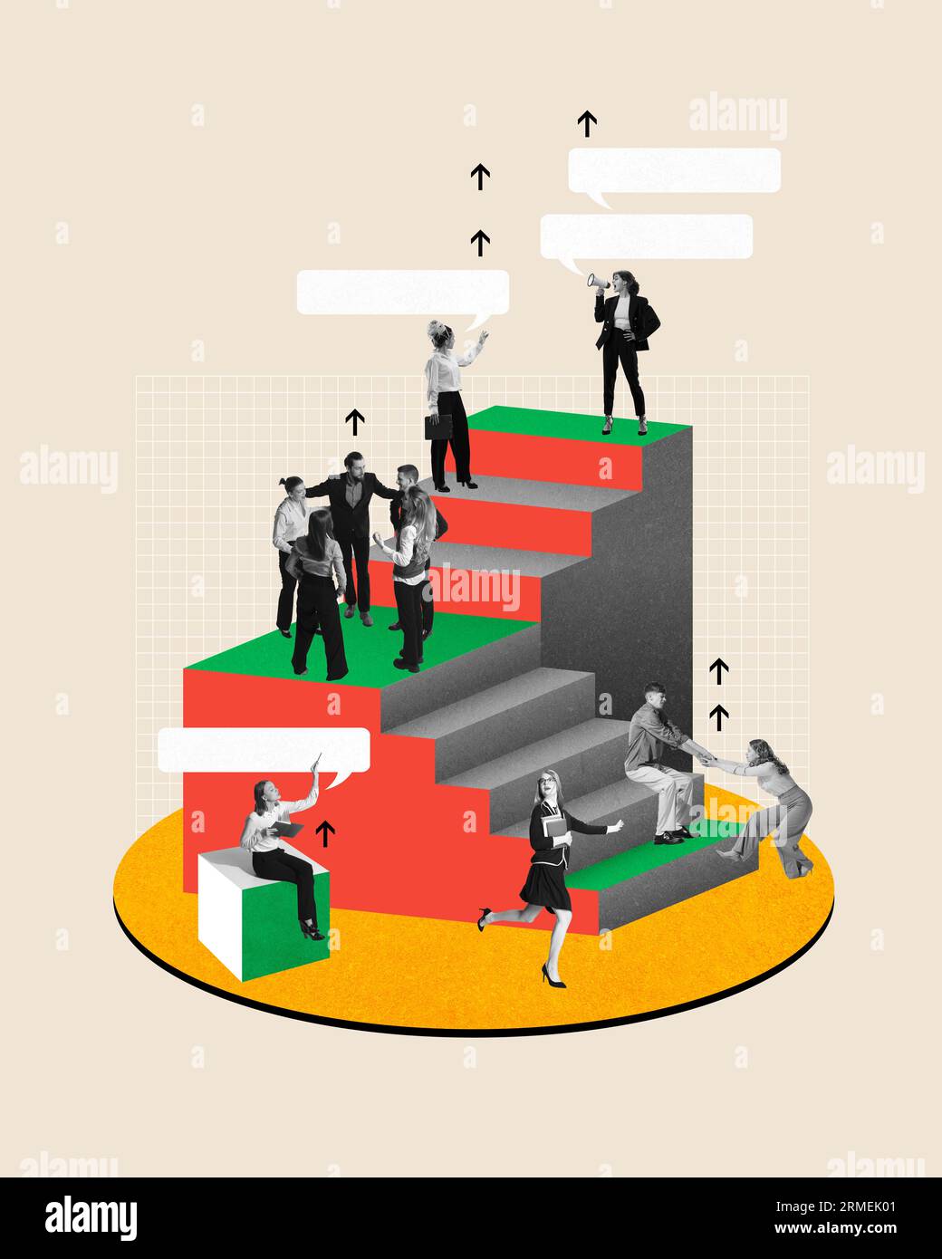 People, colleagues working together. Career development and ...