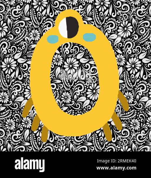 Alphabet Letter O, Alphabet Letter Design, Alphabet Letter illustration ...