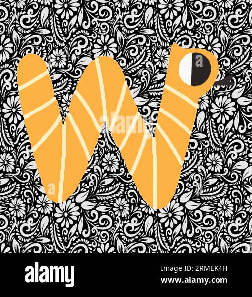 Alphabet Letter W, Alphabet Letter Design, Alphabet Letter illustration ...