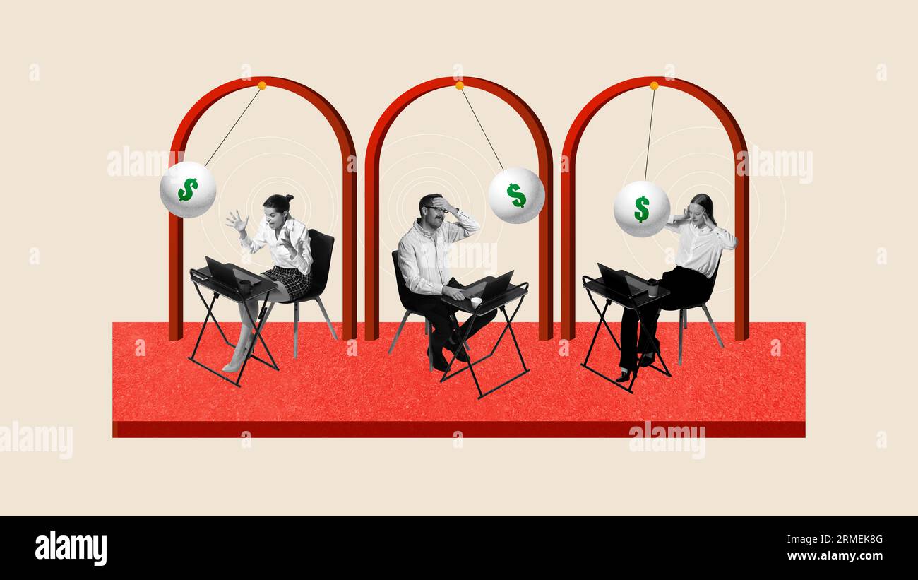 Business people working laptop on financial issues, having challenges ...