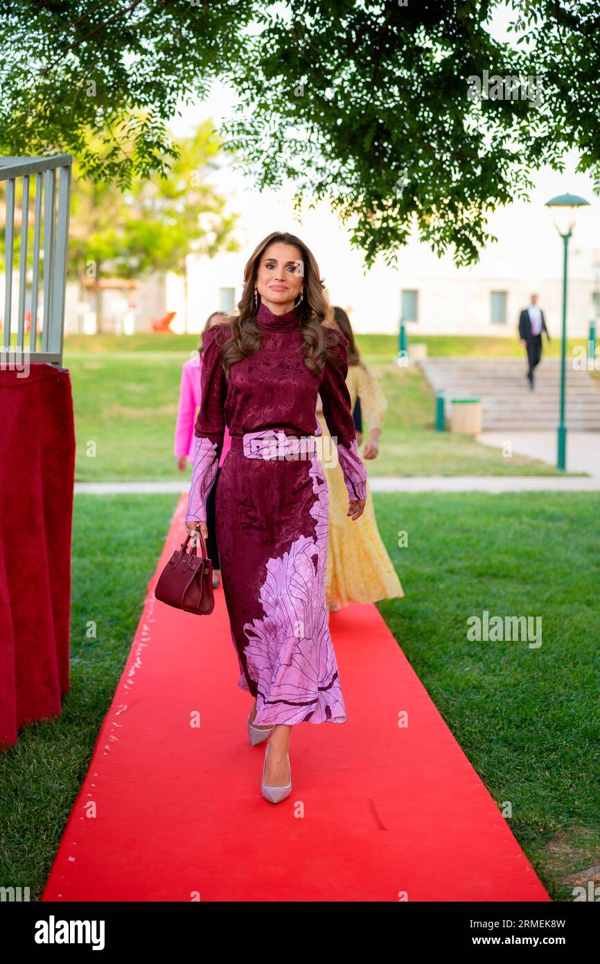 Madaba, Jordanien. 24th May, 2023. Queen Rania During Prince Hashem bin ...