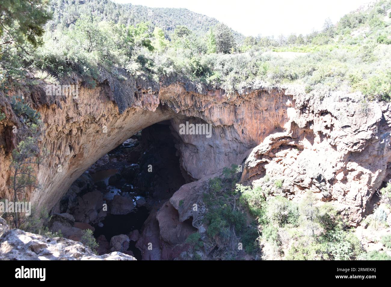 Pine, AZ. USA. TONTO NATURAL BRIDGE. Largest travertine bridge in the ...