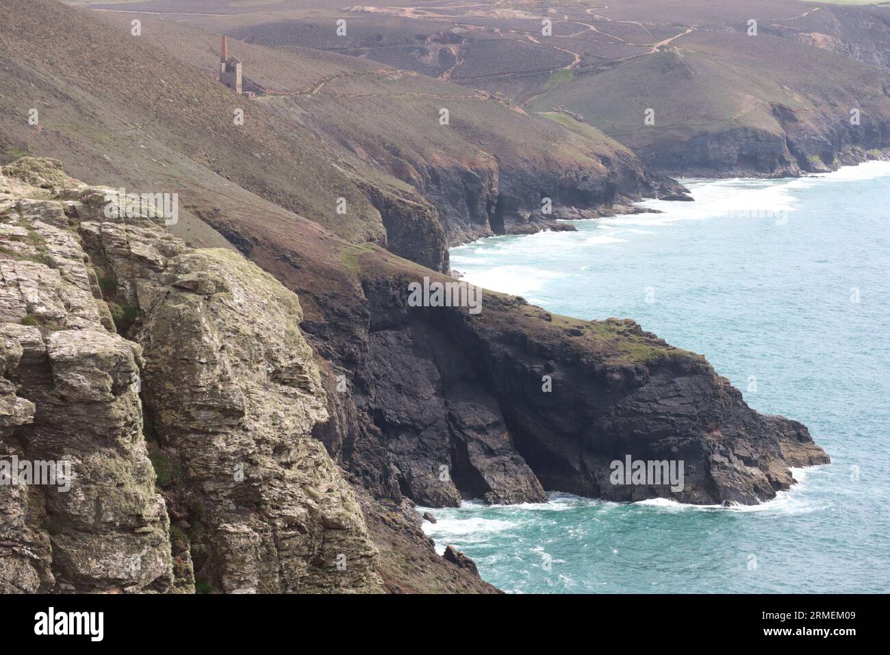Cornish cliffs at Saint Agnes Head Cornwall Stock Photo - Alamy