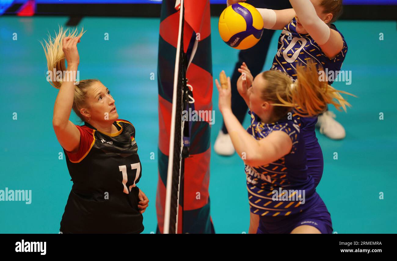 Dusseldorf, Deutschland. 21st Aug, 2023. firo : 21.08.2023 Volleyball ...