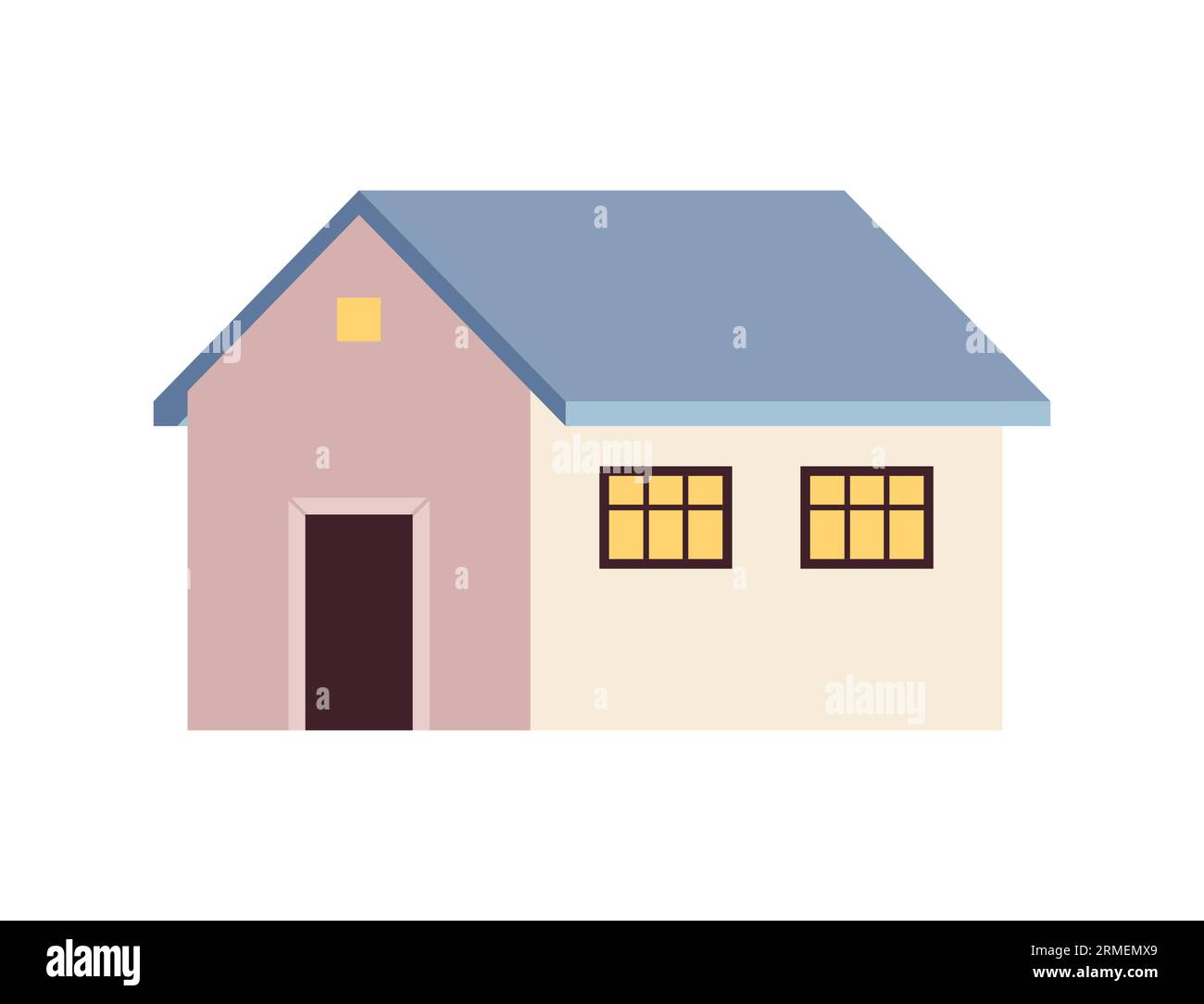 Residential Building Semi Flat Colour Vector Object Stock Vector Image