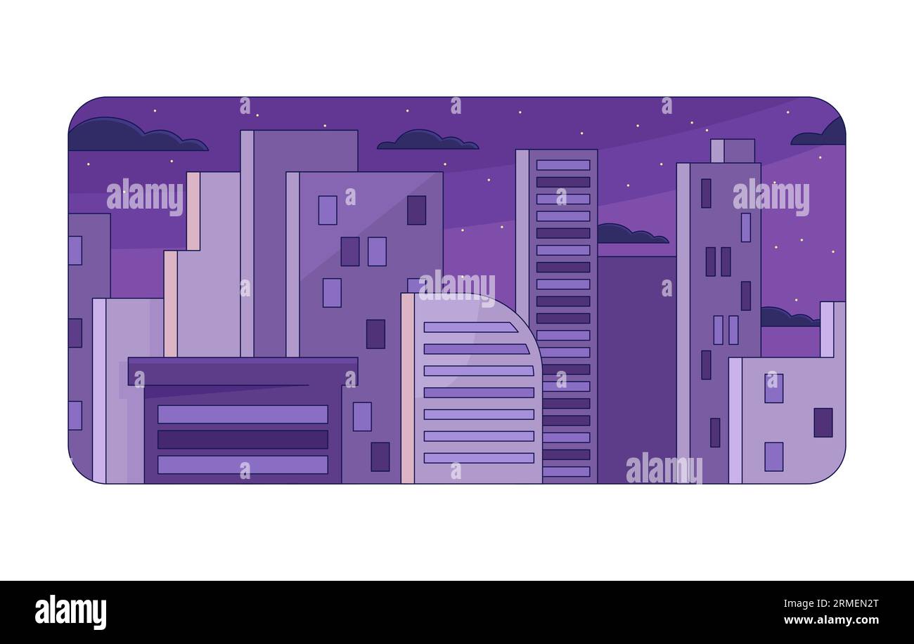 City residential buildings chill lo fi background Stock Vector Image ...