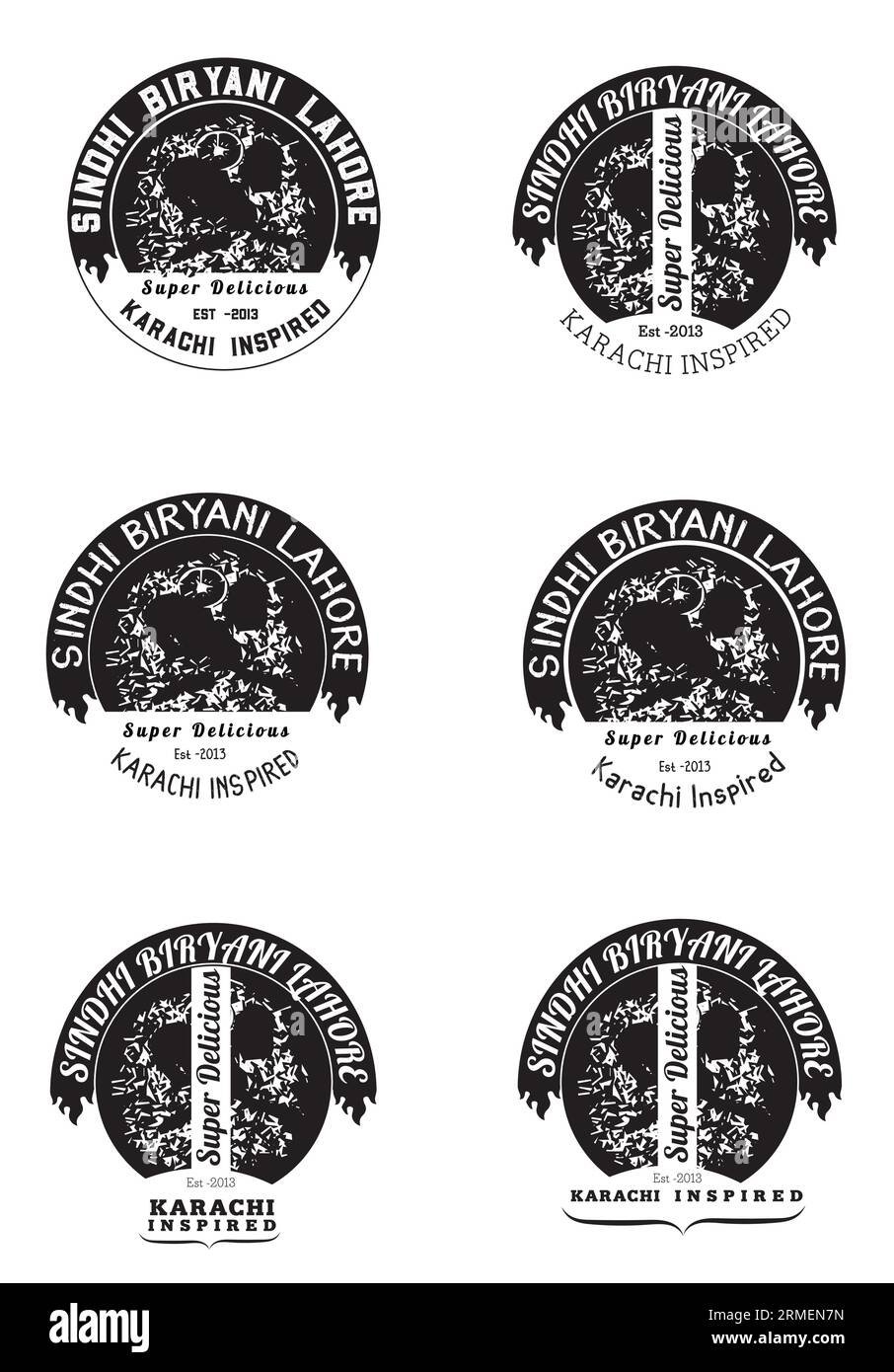 Vintage Sindhi Biryani Emblem Logo Design Stock Vector Image & Art - Alamy