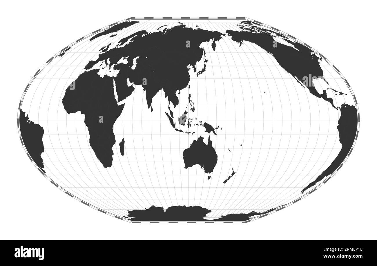 Vector world map. McBryde-Thomas flat-polar quartic pseudocylindrical ...