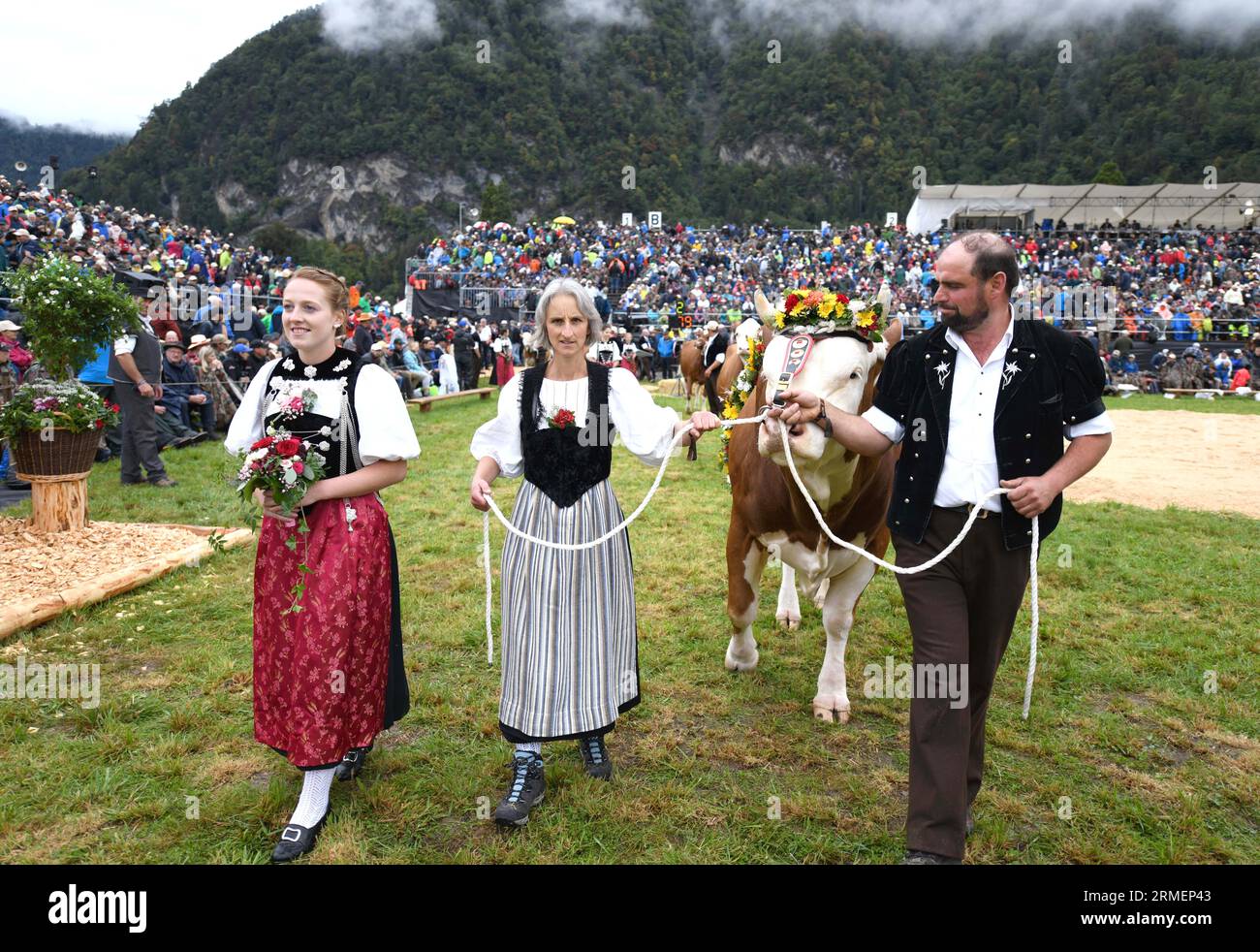Interlaken, Switzerland. 27th Aug, 2023. People dressed in traditional ...