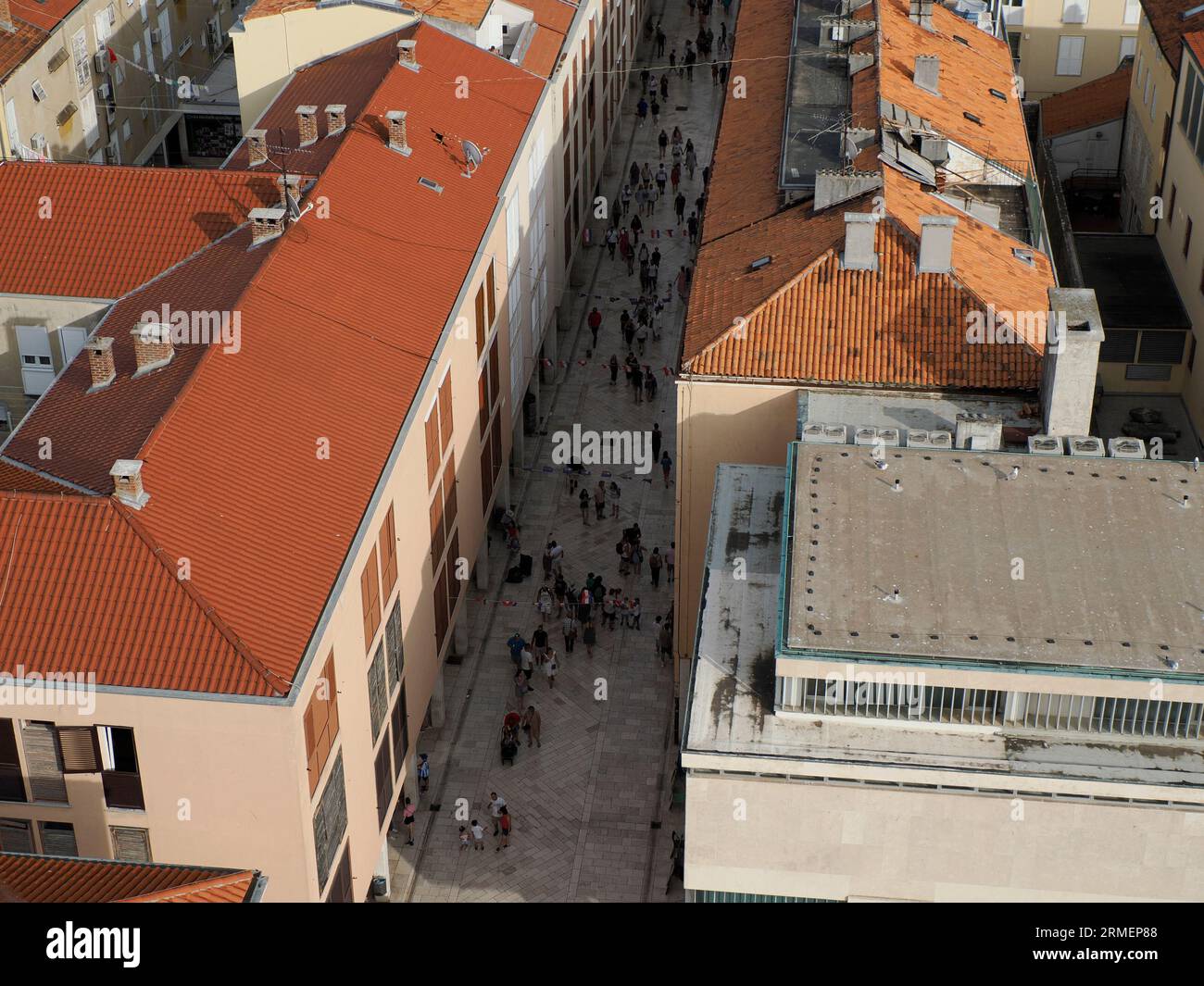 aerial view from tower of zadar city croatia medieval town Stock Photo ...
