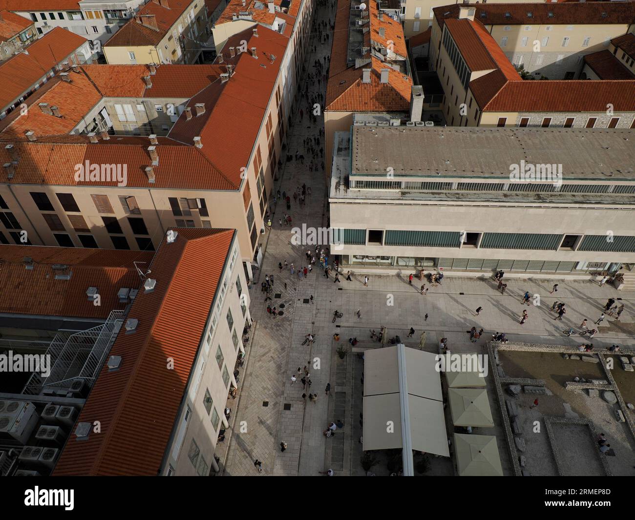 aerial view from tower of zadar city croatia medieval town Stock Photo ...
