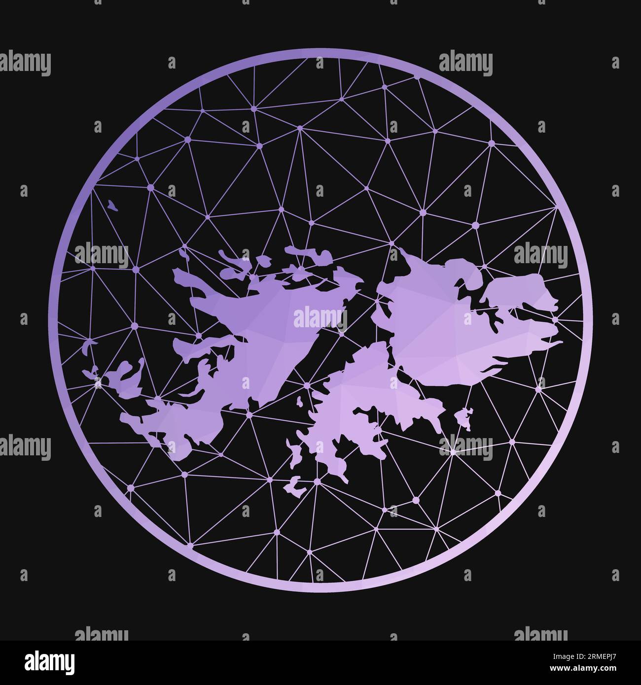 Falklands icon. Vector polygonal map of the country. Falklands icon in ...