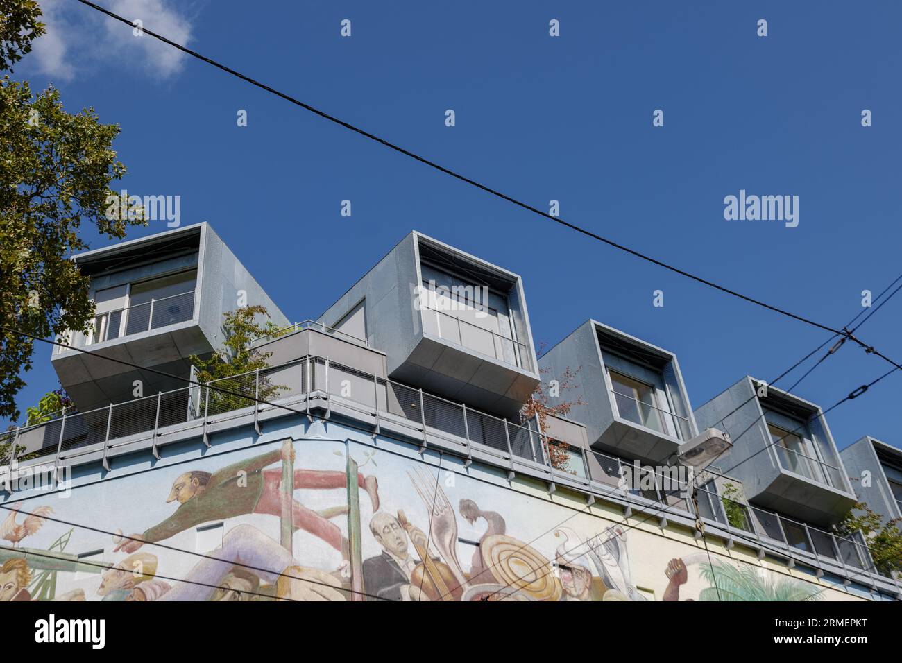 Düsseldorf, Germany - 28 August 2023: Outdoor exterior street view at ...