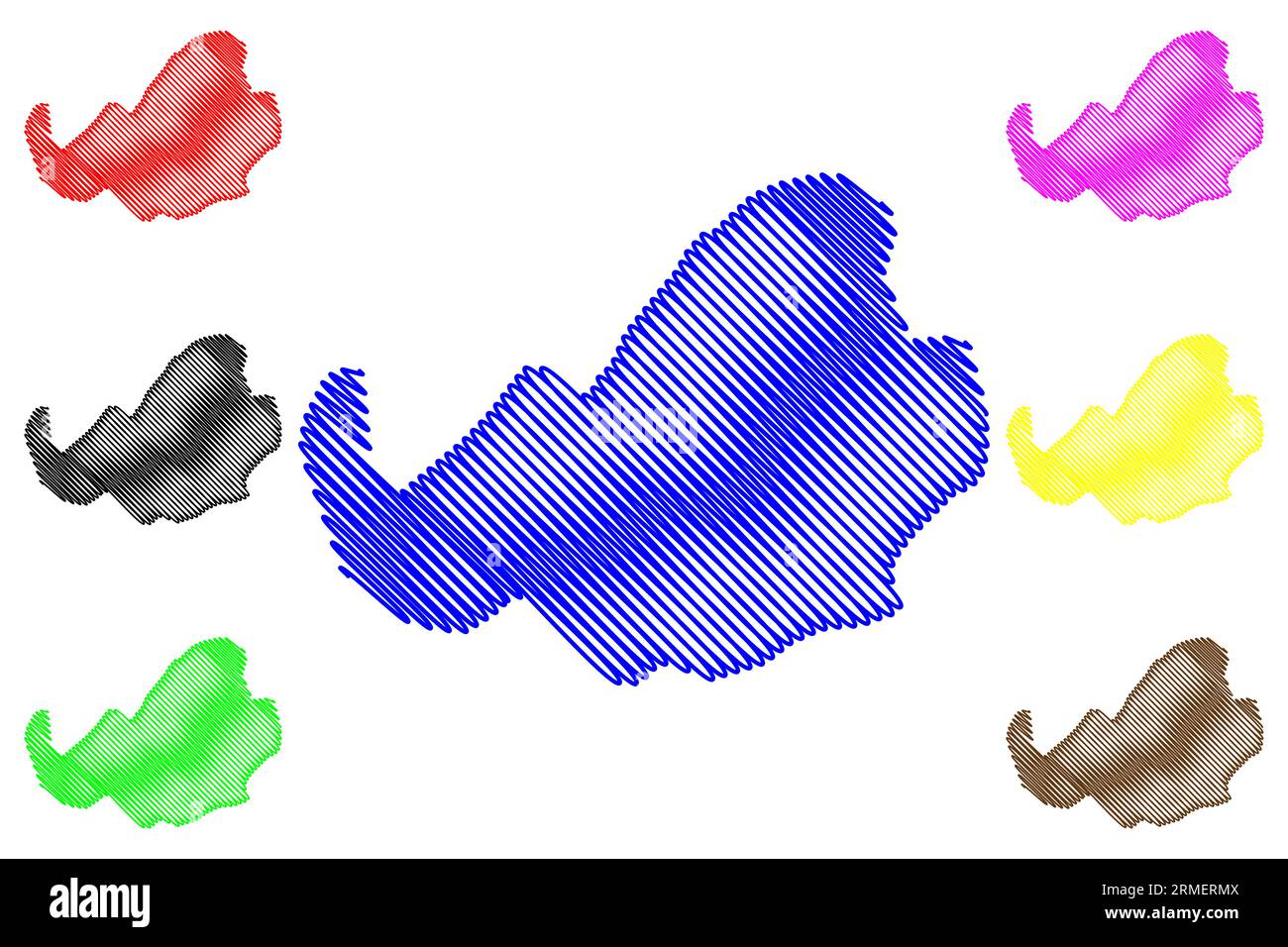 Lake Ikimba (Africa, United Republic of Tanzania) map vector illustration, scribble sketch map ...