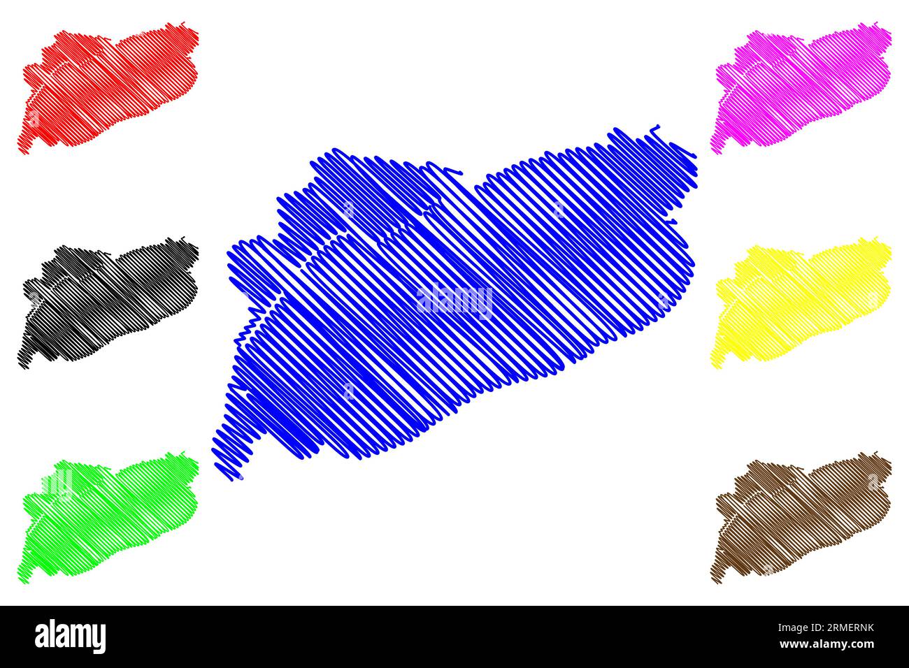 Lake Idku (Africa, Arab Republic of Egypt) map vector illustration ...