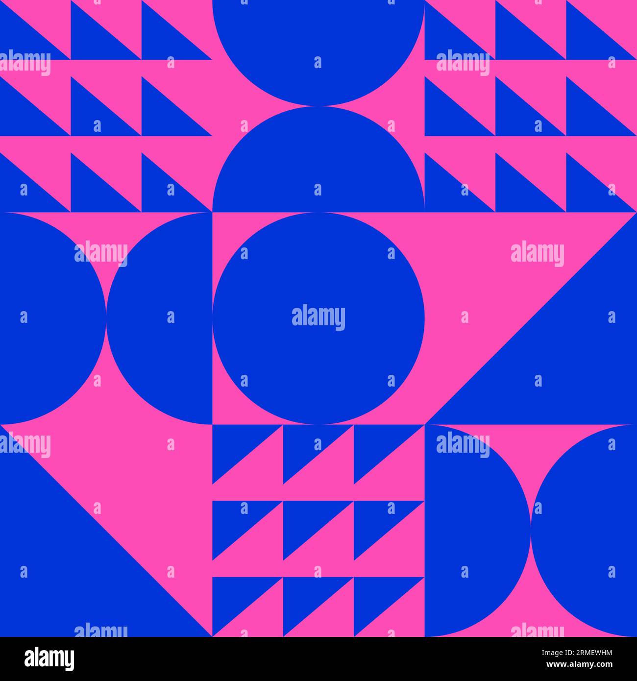 Brutalist geometrical Y2K seamless pattern. Vector abstract colorful minimal shapes retro simple ...