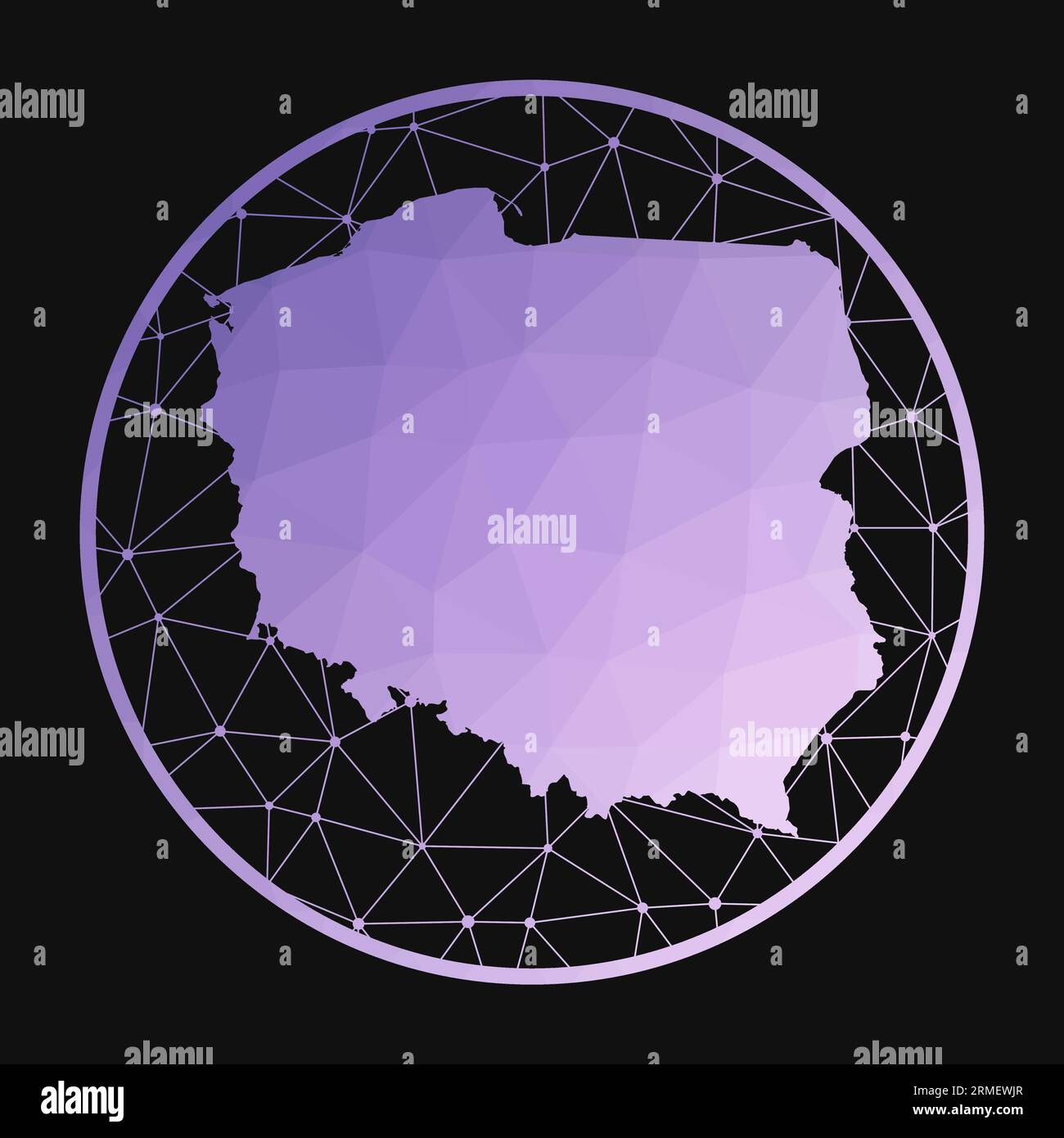 Abstract polygon map poland Stock Vector Images - Alamy