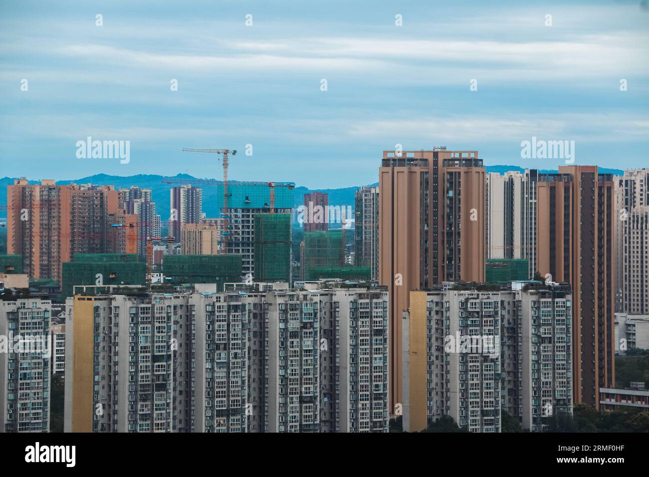 Chengdu, China - 28th August 2023: New, old and in construction ...