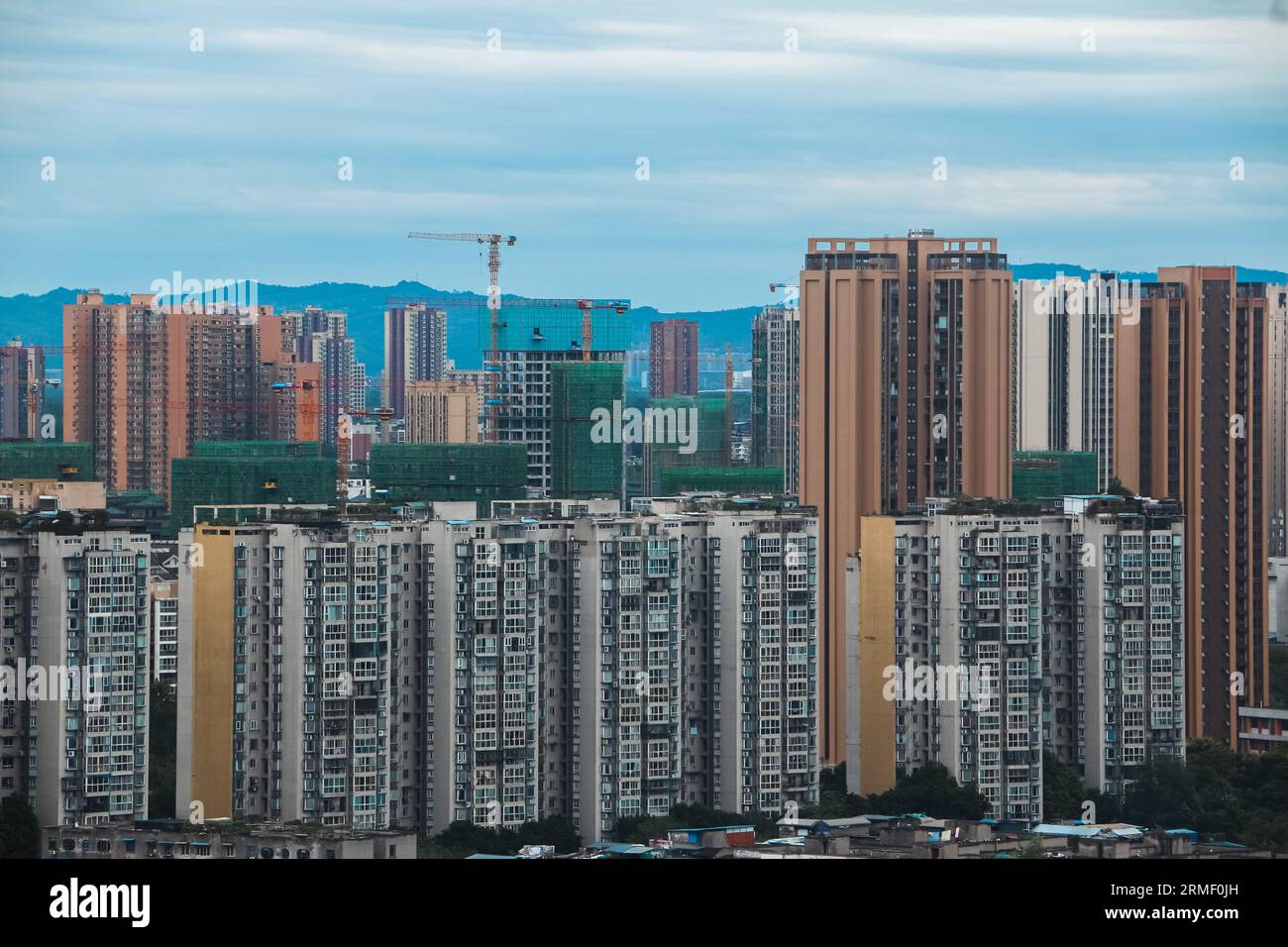 Chengdu, China - 28th August 2023: Landscape of China’s real estate ...