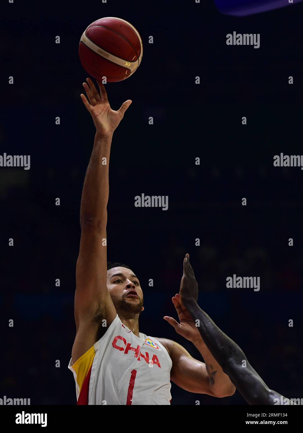 Quezon, Philippines. 28th Aug, 2023. Kaier Li of China men basketball ...