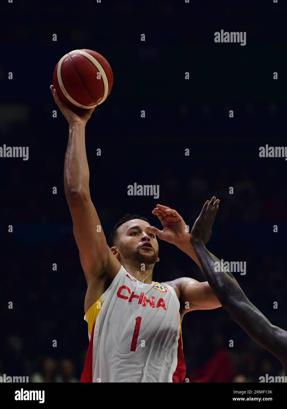 Quezon, Philippines. 28th Aug, 2023. Kaier Li of China men basketball ...