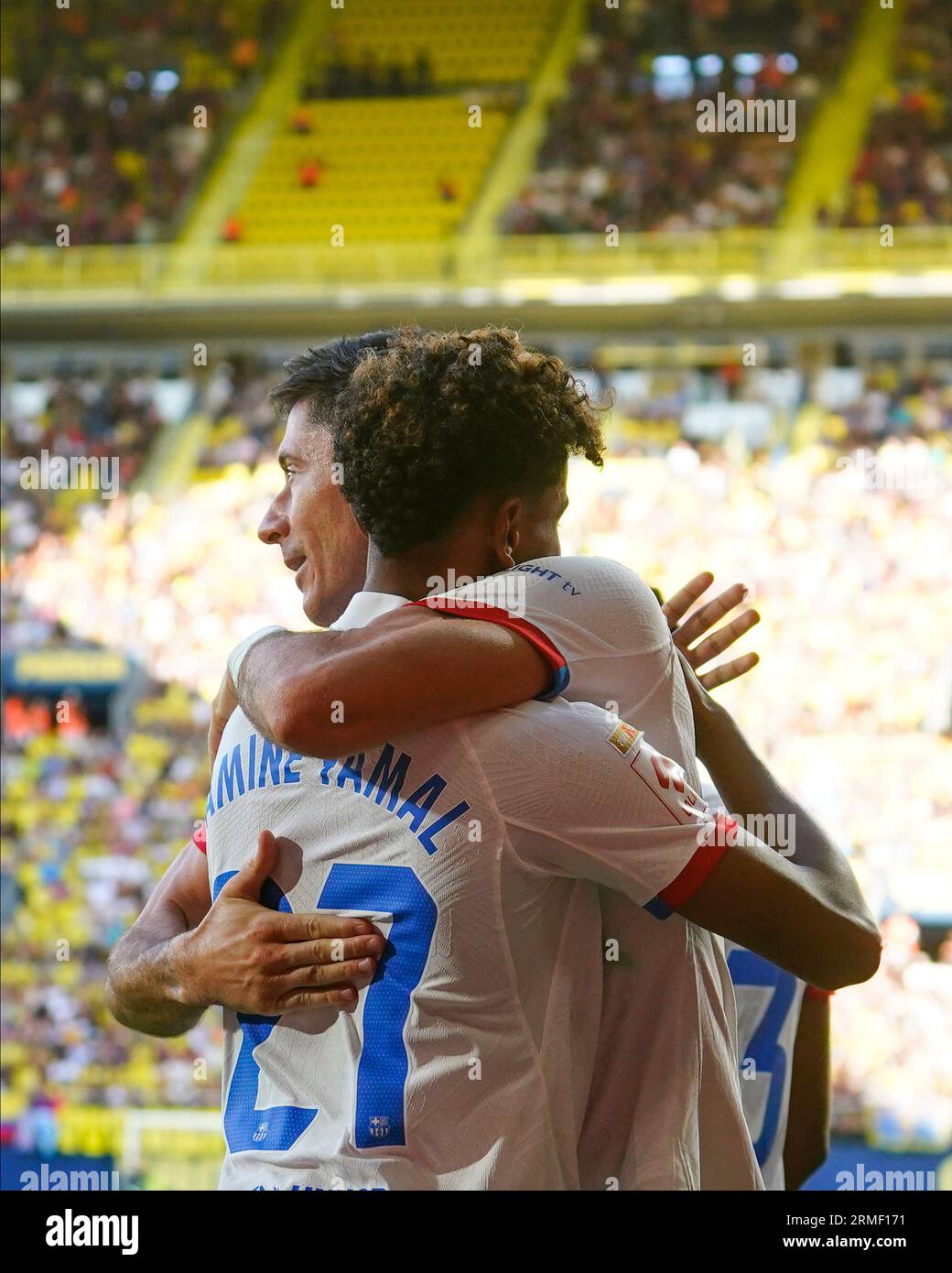 Villarreal, Spain. 27th Aug, 2023. Robert Lewandowski of FC Barcelona ...