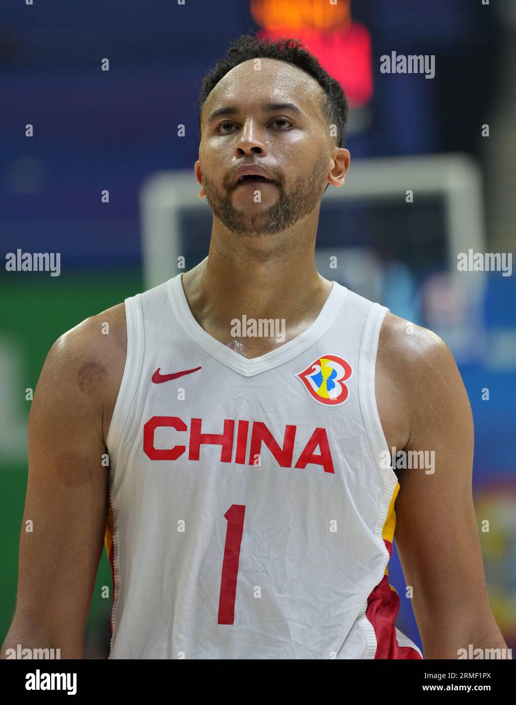 Manila, Philippines. 28th Aug, 2023. China's Li Kaier reacts during the ...