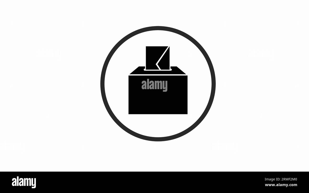 Vote Icon. Vector isolated editable black and white illustration Stock ...