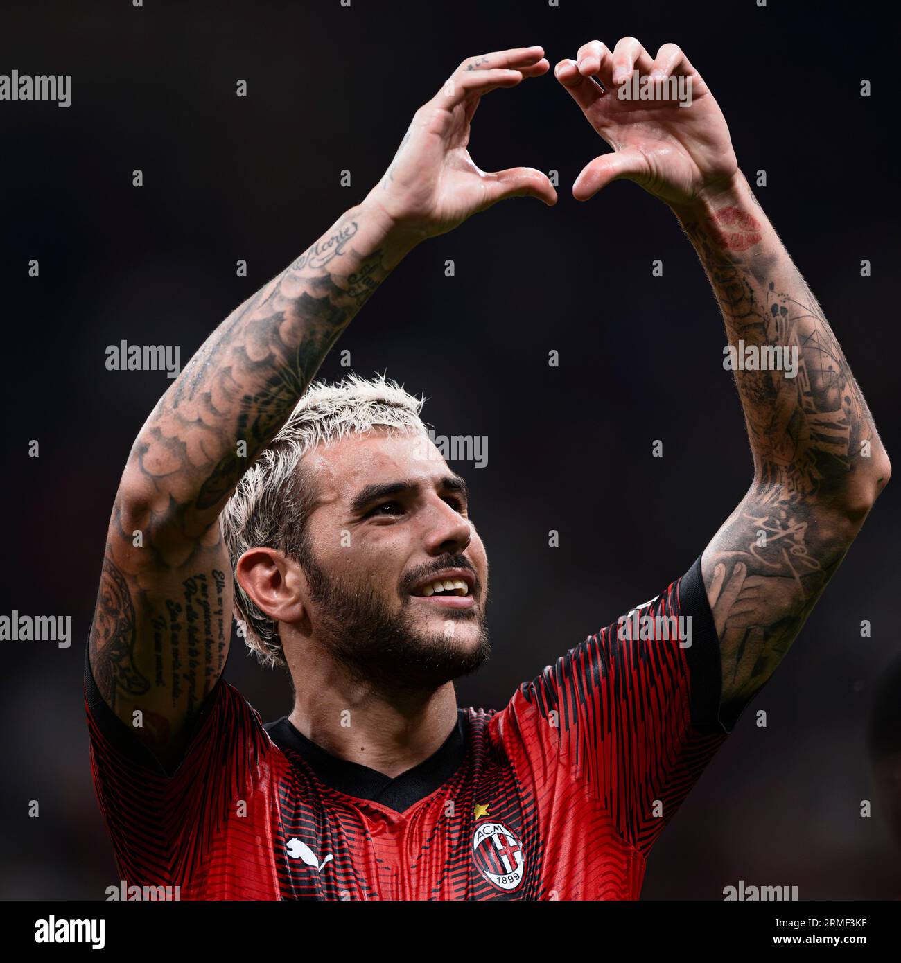 Theo hernandez celebrates hi-res stock photography and images - Alamy