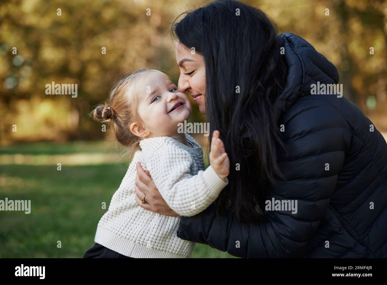 Positive daughter mum embrace hi-res stock photography and images - Alamy