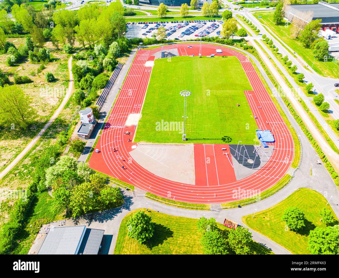 Athletics track stadium aerial hi-res stock photography and images - Alamy