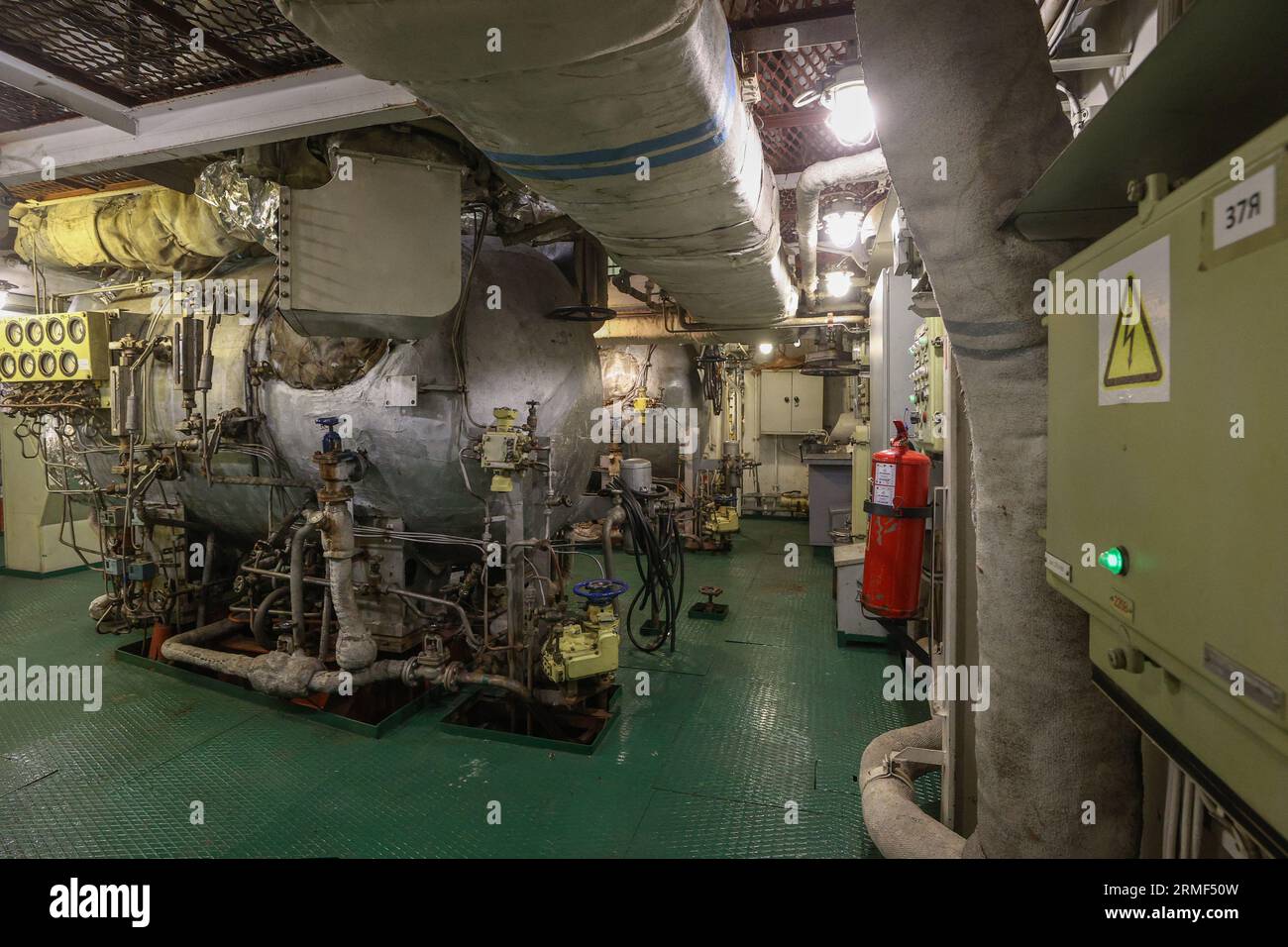 Russia. Murmansk. Engine room on the Russian nuclear icebreaker project ...
